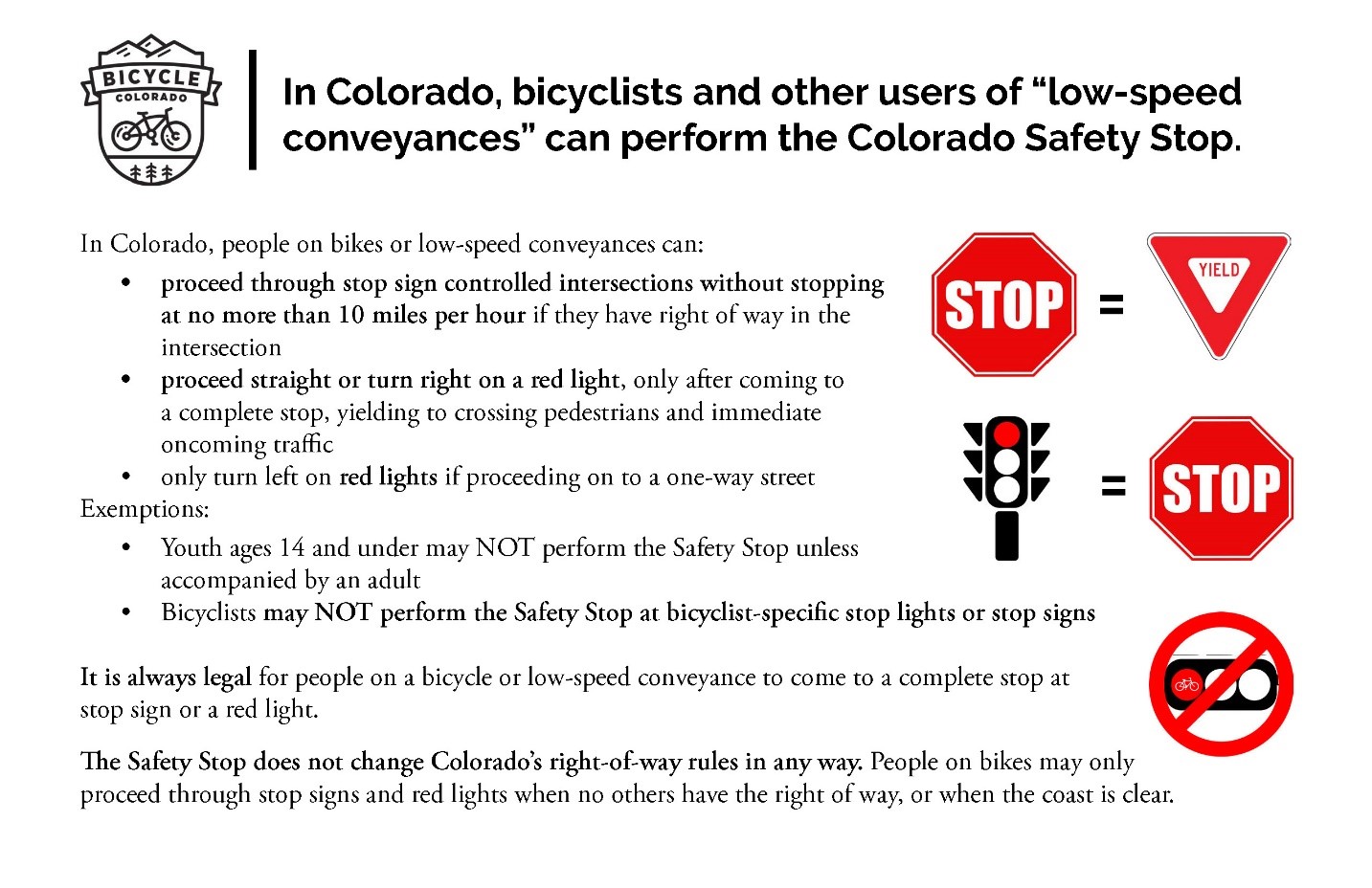Colorado Safety Stop - Bike Jeffco